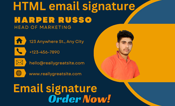 Design a clickable html email signature for gmail, outlook, yahoo etc by Mdmorhal | Fiverr