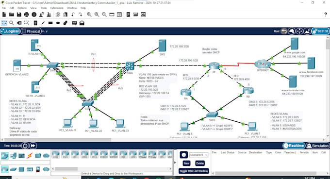 Design and configure complete cisco packet tracer networks by Shahani_ali | Fiverr