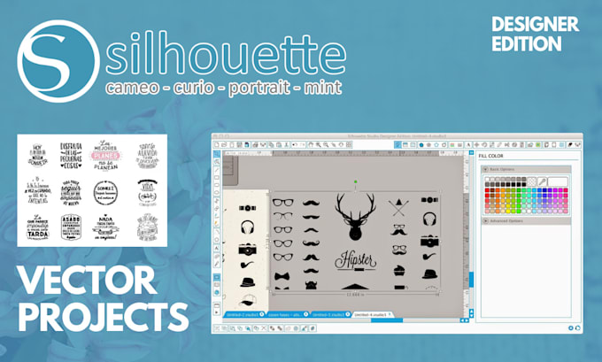 Do your designs, cut files for cameo silhouette by Valenciacamilal | Fiverr