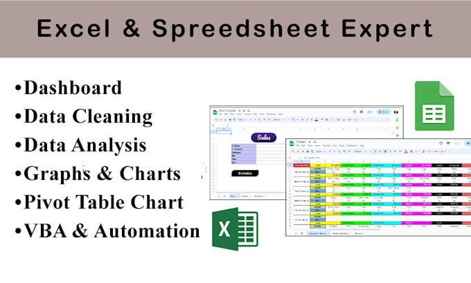 Data entry, excel charts, data cleaning, and google sheets automation by Xvil0000 | Fiverr