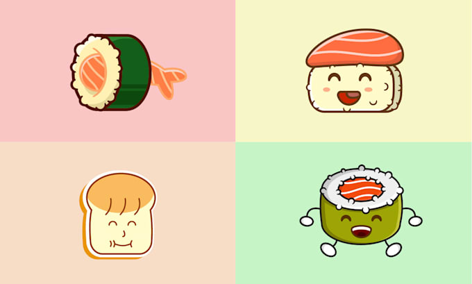 Make a mascot cute food logo by Firzaardian | Fiverr