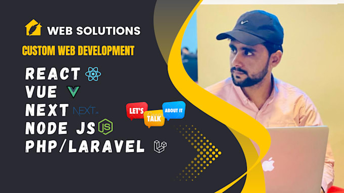 Create website in react js next js vue js with backend laravel or node by Web_solution_ex | Fiverr