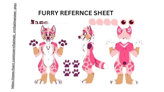 Design your fursona, furry character, reference sheet, furry art and ...