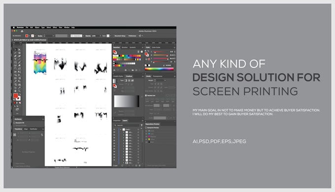 Do raster to vector and colour separation for screen printing by ...
