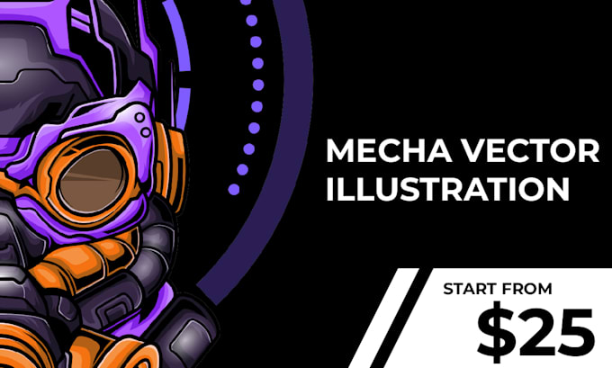 Do professional mecha vector illustrations by Indra_okta | Fiverr