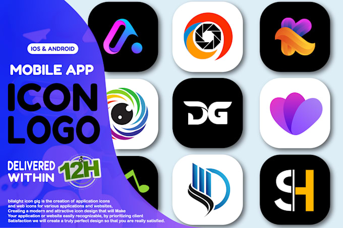 Design clean modern mobile app logo or app icon in 12 hours by Bilalghz ...