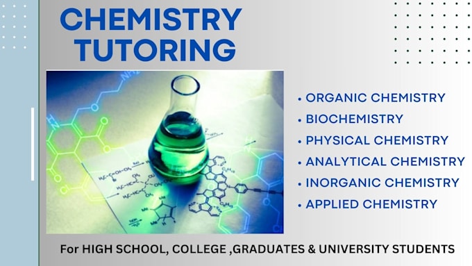 Be your expert tutor in organic chemistry, general chemistry and ...