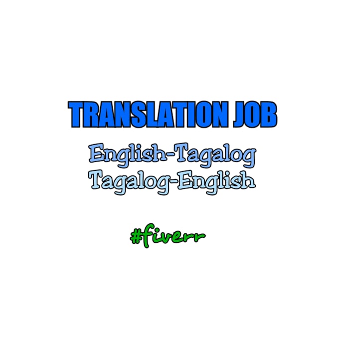 Translate 500 tagalog words to english or vice versa by Gabglobio | Fiverr