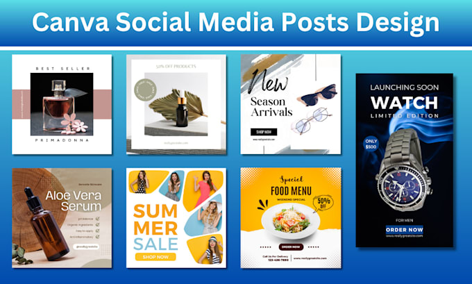 Design canva social media posts, covers, banners for product by ...