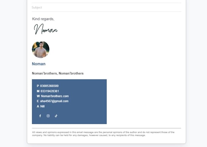 Design professional clickable html email signature by Ahmed_zia48 | Fiverr