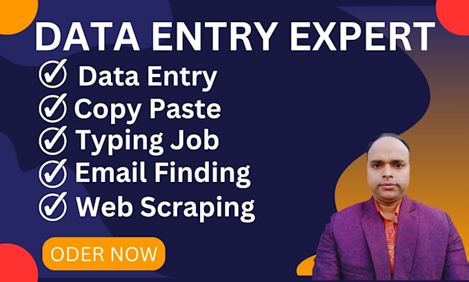 Do data entry, data scraping, web scraping, copy paste work by Rahim_hossen | Fiverr