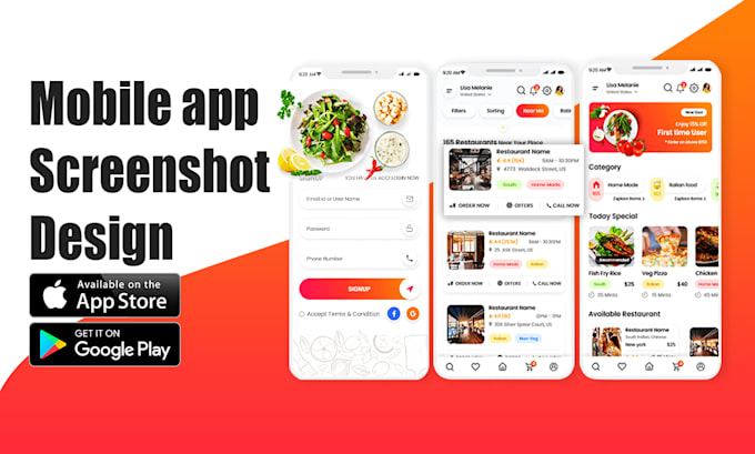 Create app store play store screenshots by Graphicgig1 | Fiverr