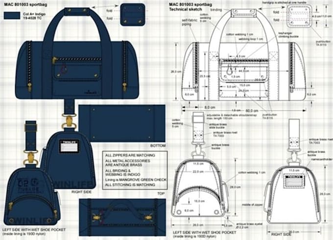 Design fashion bag, tech pack, hand bag, backpack, bag tech pack ...