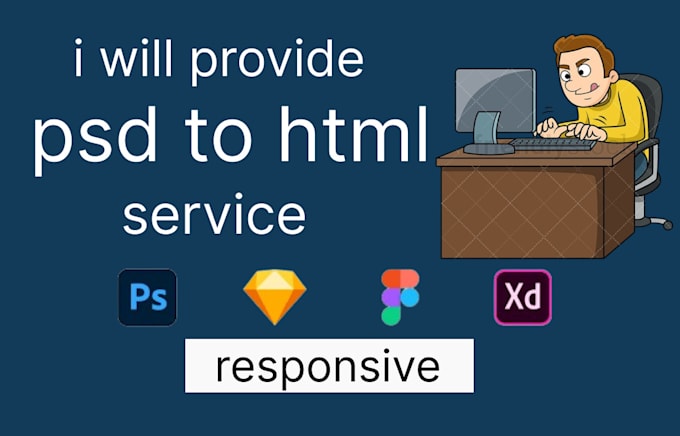 Provide psd to html service responsive desing by Alamin_abc | Fiverr