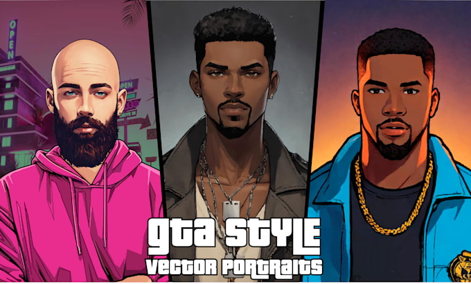 Create stunning gta style vector portraits from your photos by Sanarto ...