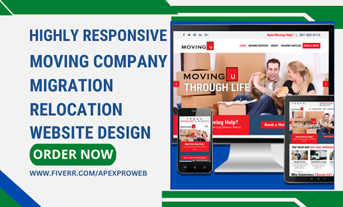 Design moving company website freight, logistics moving, migration ...