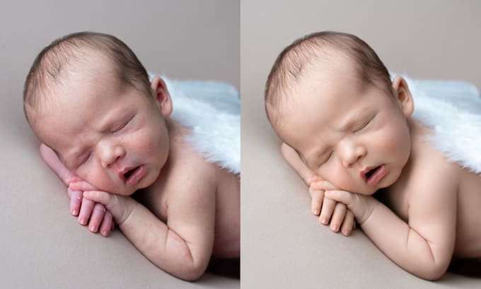 Retouch edit newborn baby family photo by Mins_retouch | Fiverr