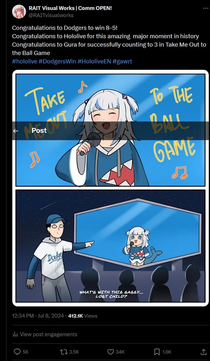 Draw you a funny vtuber meme to increase your engagement on social ...