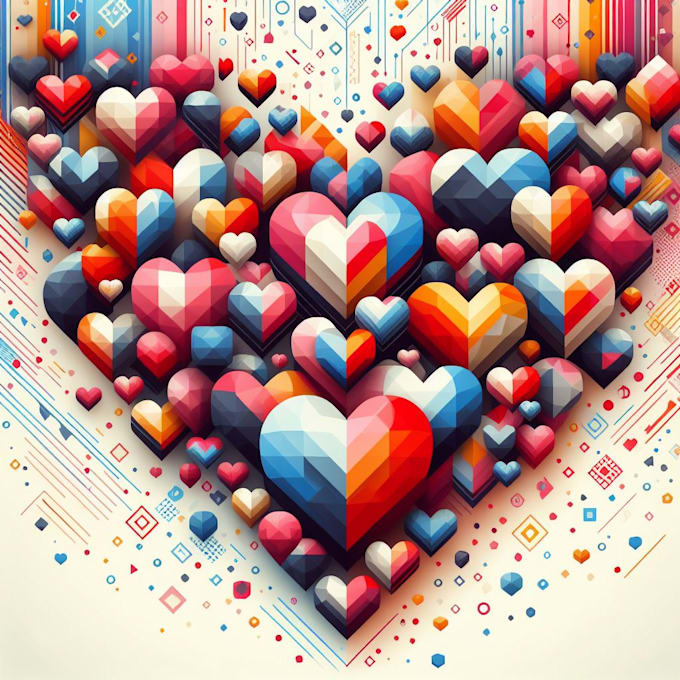 Create ai generated abstract heart images by Editerdei763 | Fiverr