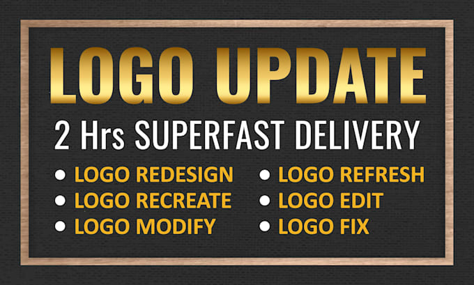 Redesign modify refresh fix revamp edit existing logo within 2 hours by ...