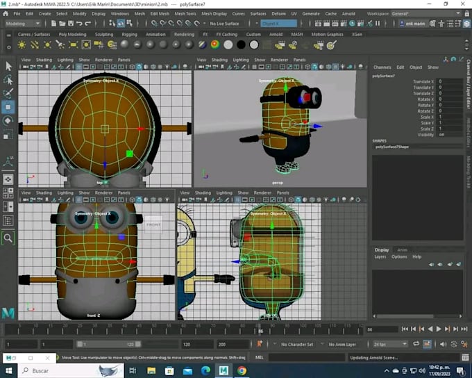 Do professionally 3d character rigging, 3d cartoon character model, rig ...