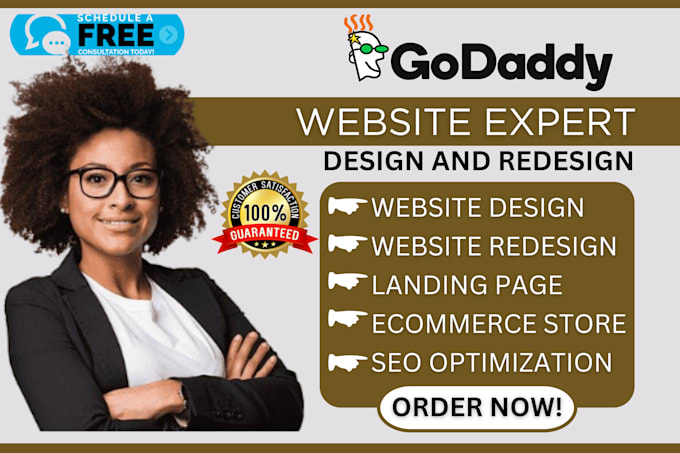 Design professional godaddy website godaddy redesign godaddy ecommerce ...