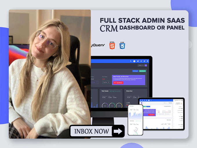 Develop a full stack web apps dashboards admin saas crm dashboard or ...