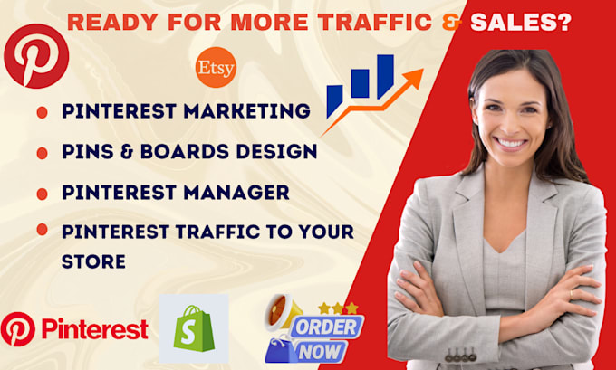 Manage pinterest marketing with pins board ads for shopify sales etsy ...