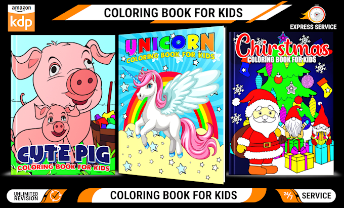 Design kids coloring book kids coloring pages children activity book ...