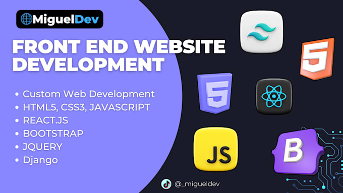 Be your front end web developer by Miguelwebdev | Fiverr