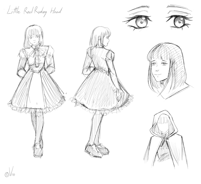 Draw a character sheet by Violetichs | Fiverr