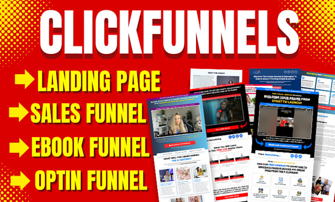 Design your clickfunnels sales funnel, clickfunnels landing page gohighlevel ghl by ...