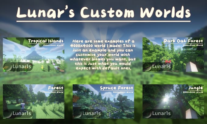 Create you a custom minecraft world by Lunar1s | Fiverr
