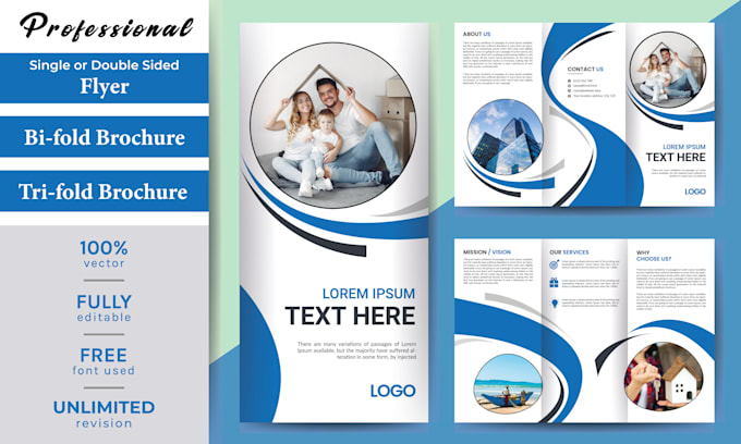 Design flyer, bi fold, tri fold, and all types of folding brochures by Siamahmed20 | Fiverr