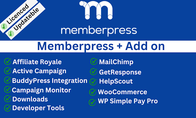 Install memberpress integration and addons by Hardik_chavda_ | Fiverr