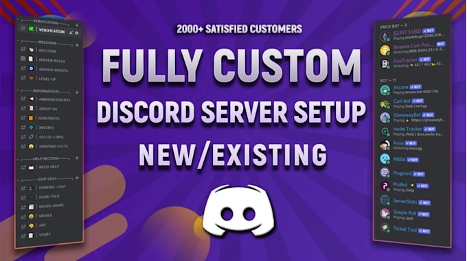 Setup best custom discord server bots setups by Gigastore1 | Fiverr