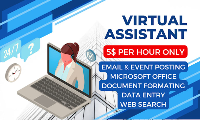 Do anything as a virtual assistant for 5 dollars per hour by ...
