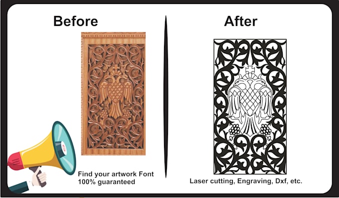 Make your design into laser engraving , laser cutting , laser etching ...