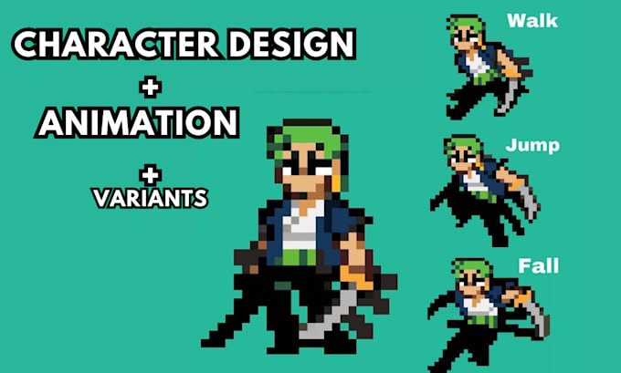 Make pixel character and animated pixel sprite for your game by ...