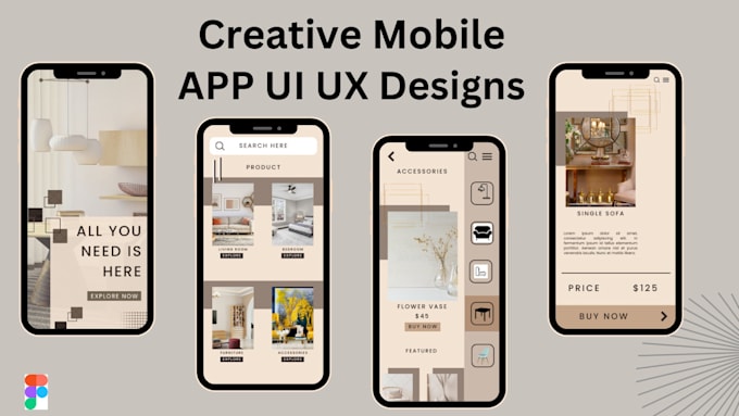 Create unique mobile app ui ux designs figma app design by Laraibfatima154 | Fiverr