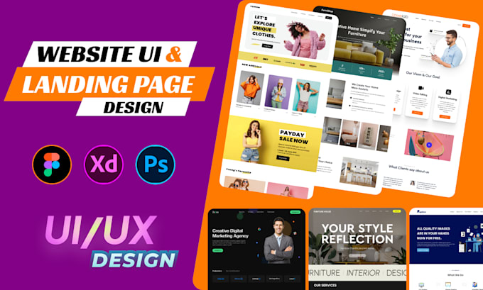 Design landing page ui figma ui ux website design uiux by Kasunnuwanth756 | Fiverr