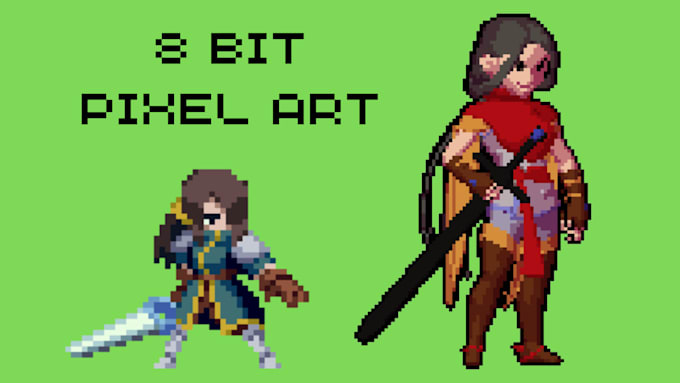 8 bit or 16 bit pixel art game character, spritesheet, retro pixel art ...