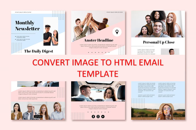 Convert image to html email template by Tarikmardy | Fiverr