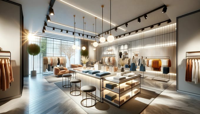 Design custom retail store interior design and 3d renders by ...