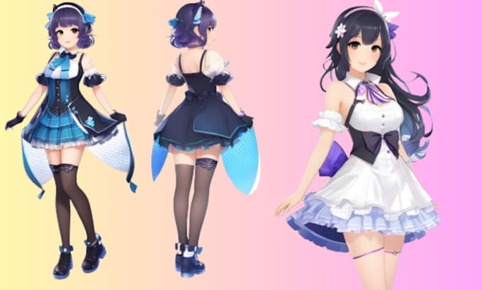 Draw and rig 2d vtuber model furry art prprlive vrm model live2d for ...