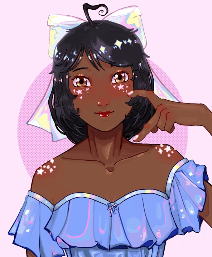 Do a beautiful portrait of two of your characters by Maramalov | Fiverr