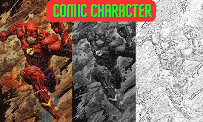 Draw comic cover, comic character, illustration, cartoon character ...