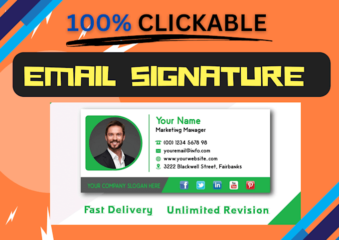 Create clickable html email signature by Aasiaimran1 | Fiverr