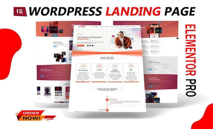 Design responsive wordpress elementor landing page by Expdesigning | Fiverr