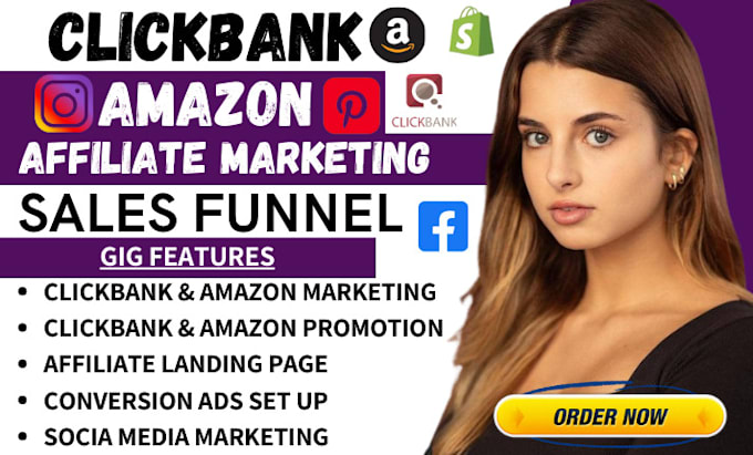 Setup clickbank, amazon affiliate marketing sales funnel clickbank ...